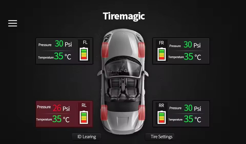 Omnitek Tire Pressure Sensor for Toyota FJ full LCD Instrument TPMS Ca