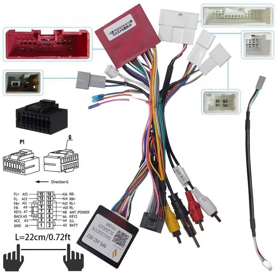 Omnitek Car 16pin Wiring Harness Adapter Canbus Box Decoder For Mazda