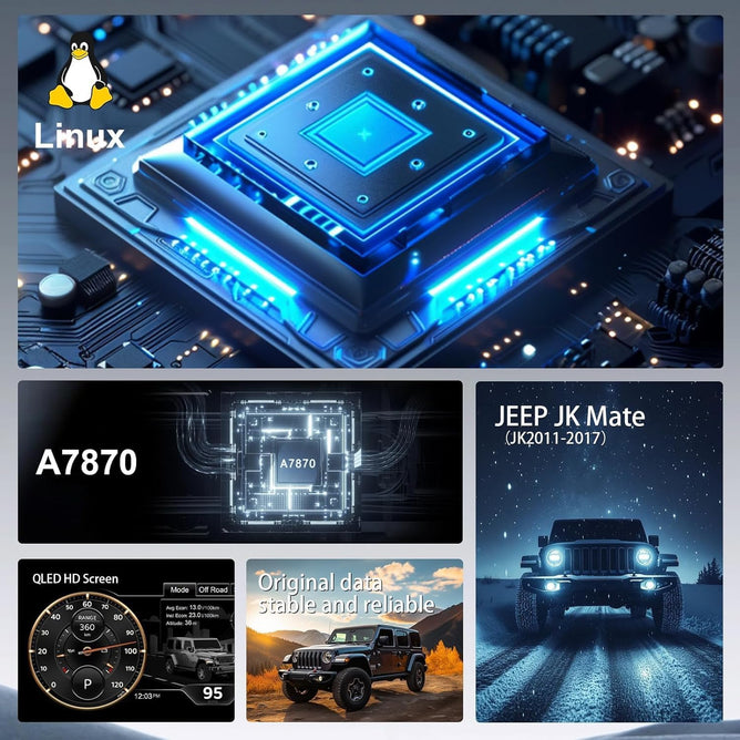 Omnitek Rolax Digital Instrument Cluster Display for Jeep Wrangler JK