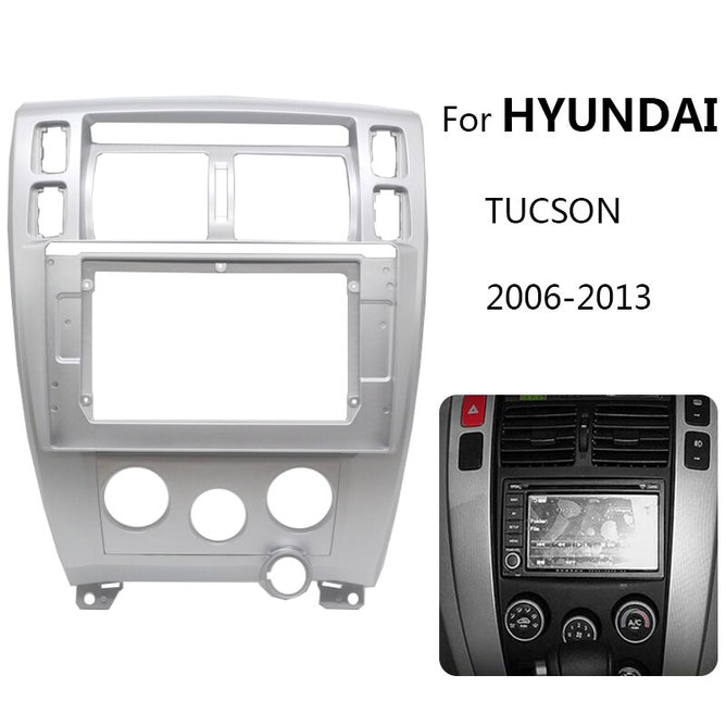 2 Din Android Head Unit Car Radio Frame Kit For HYUNDAI TUCSON 2006-20