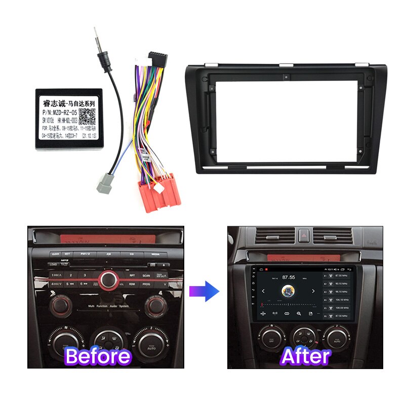 Android Car Radio Stereo Multimedia Dashboard Fascia Panel Frame Kit W ...